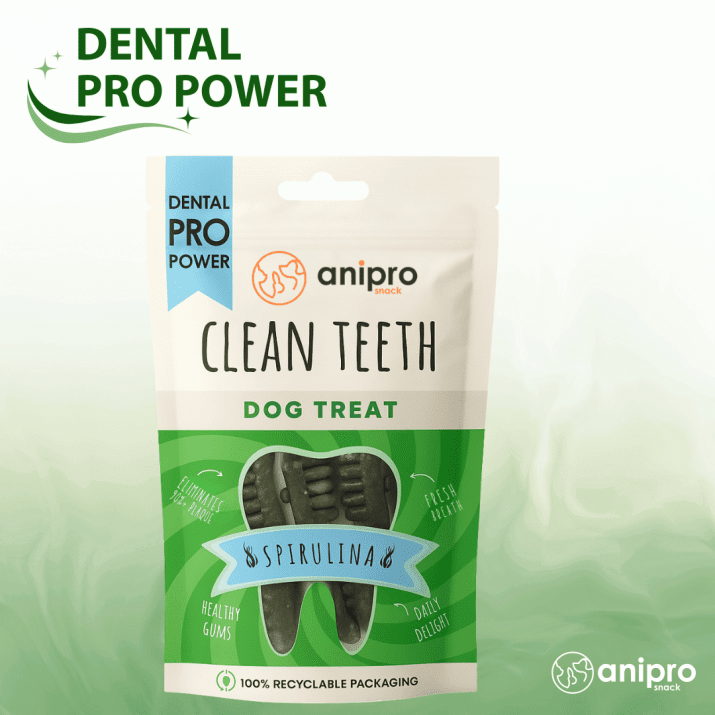 anipro Dental Pro Power дентална четка със спирулина 8 см, 84 г | BauBau.bg